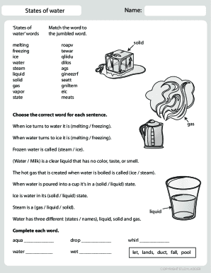 Fillable Online The Three Forms of Water Fax Email Print - pdfFiller