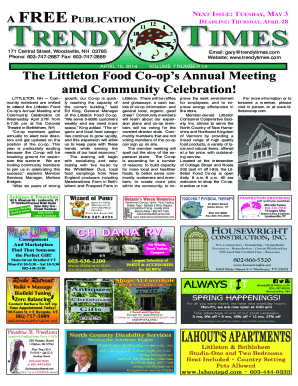 Fillable Online Trendy Times Fax Email Print - pdfFiller