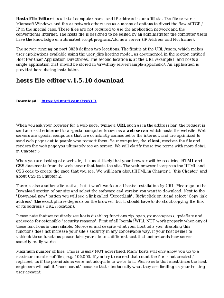 Fillable Online How to Edit Hosts File in Windows, MacOS and Linux Fax Email Print - pdfFiller