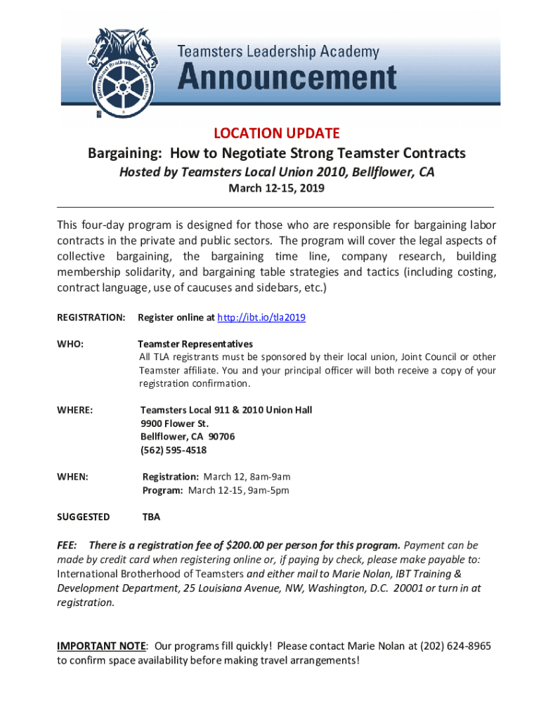 Fillable Online Teamsters Contracts Improve Lives Fax Email Print ...