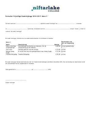 Invulbaar Online , zijnde de ouder/verzorger van Faxnummer Email Afdrukken - pdfFiller