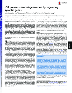 Fillable Online P53 Prevents Neurodegeneration by Regulating Synaptic Genes Fax Email Print ...