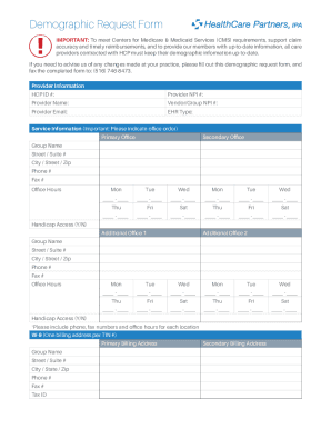 Fillable Online Demographic Request Form Fax Email Print - pdfFiller