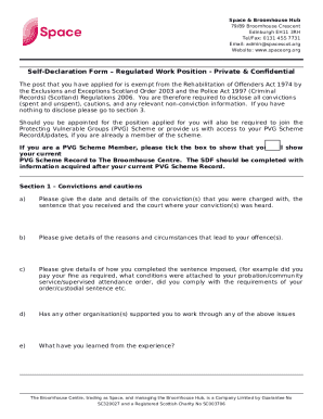 Self-Declaration Private and Confidential Doc Template | pdfFiller