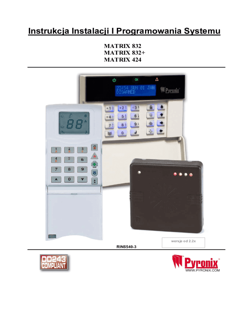 Fillable Online RINS540-3 Matrix Quick Reference Polish.doc Fax Email Print - pdfFiller