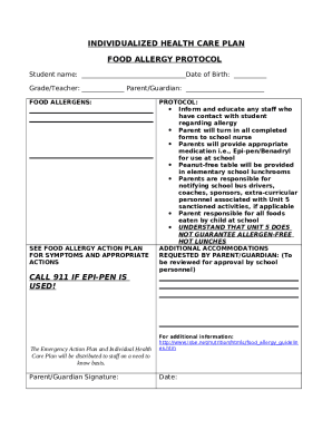 School Health / Medical s - Normal Doc Template | pdfFiller