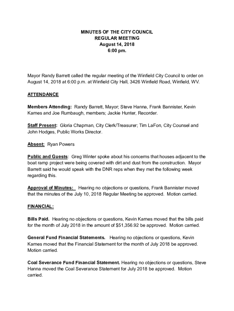 Fillable Online Karnes and Joe Rumbaugh, members; Jackie Hunter ...