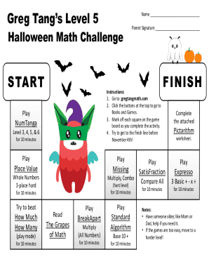 Fillable Online Greg Tang's Level 5 Fax Email Print - pdfFiller