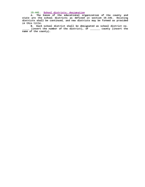 15-441; School districts; designation. School districts; designation ...