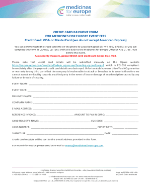 Fillable Online VISA or MasterCard (we do not accept American Express ...