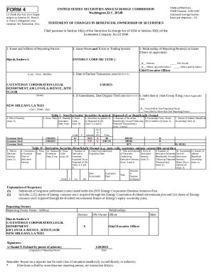 ENTERGY CORP /DE/ (: 4, Received: 01/20 ... - cloudfront.net Doc Template | pdfFiller