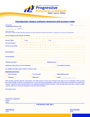 Fillable Online Mobile Banking Services Application Form.indd Fax Email ...