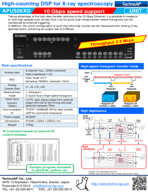 Fillable Online High-counting DSP for X-ray spectroscopy - APU508XG UNIT Fax Email Print - pdfFiller