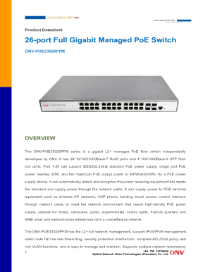 Fillable Online Product Datasheet - 16-port Full Gigabit Managed PoE ...
