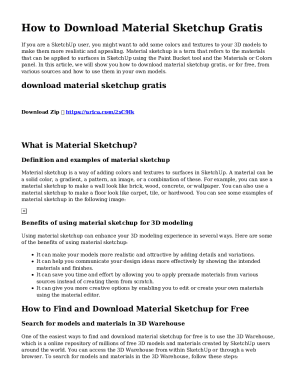 Fillable Online How to Import Sketchup Textures & Create Custom Materials Fax Email Print ...