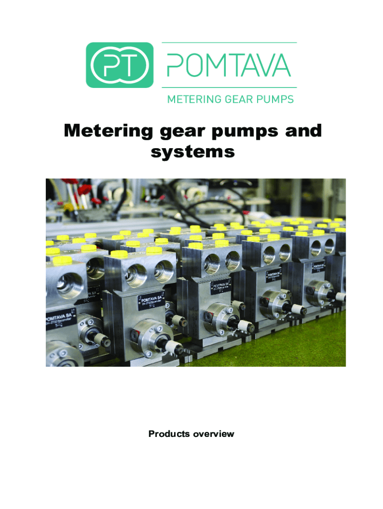 Fillable Online Metering Gear Pumps And Systems Fax Email Print Pdffiller