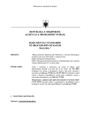 Fillable Online Blerje materiale mjeksore pr Shrbimin e Anatomi ...