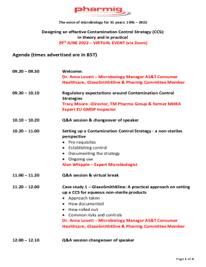 Fillable Online (PDF) An Anatomy Of A Contamination Control Strategy ...