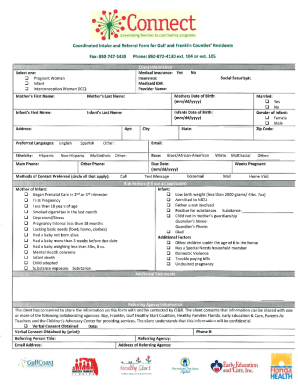 Fillable Online Connect Coordinated Intake and Referral Form Fax Email ...