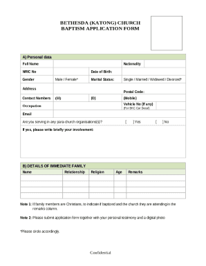 Marriage Application Questionaire Doc Template | pdfFiller