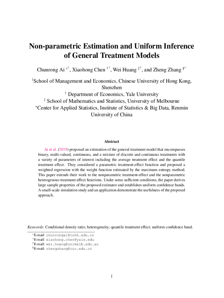 Fillable Online economics smu edu Non-parametric Estimation and Uniform ... Fillable Online economics smu edu Non-parametric Estimation and Uniform ...