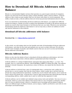 Fillable Online What is Bitcoin and how does it work? A beginner's ...