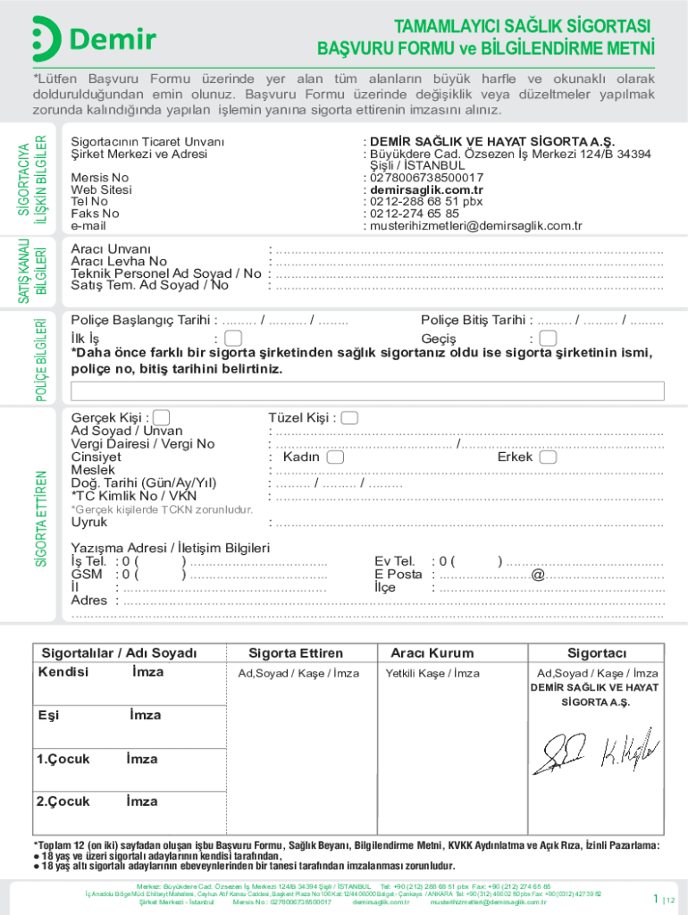 Fillable Online 7 NOLU FORM ASIL ( tss,smart) (1) Fax Email Print - pdfFiller