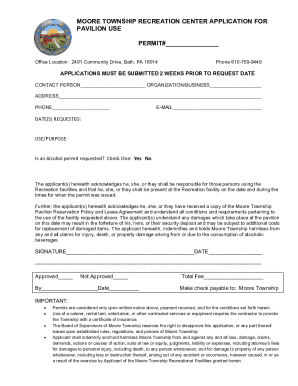 Fillable Online pavilion-rental-form.pdf Fax Email Print - pdfFiller