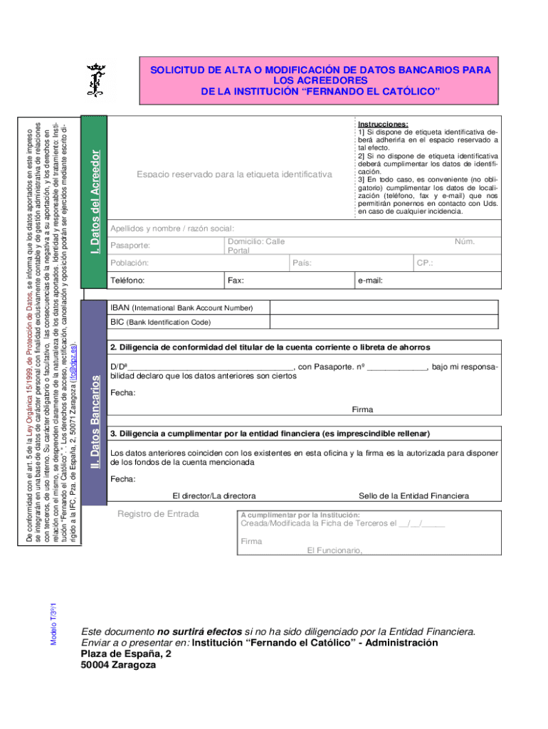 Completable En línea ifc dpz Modelo de alta ficha de terceros no ...