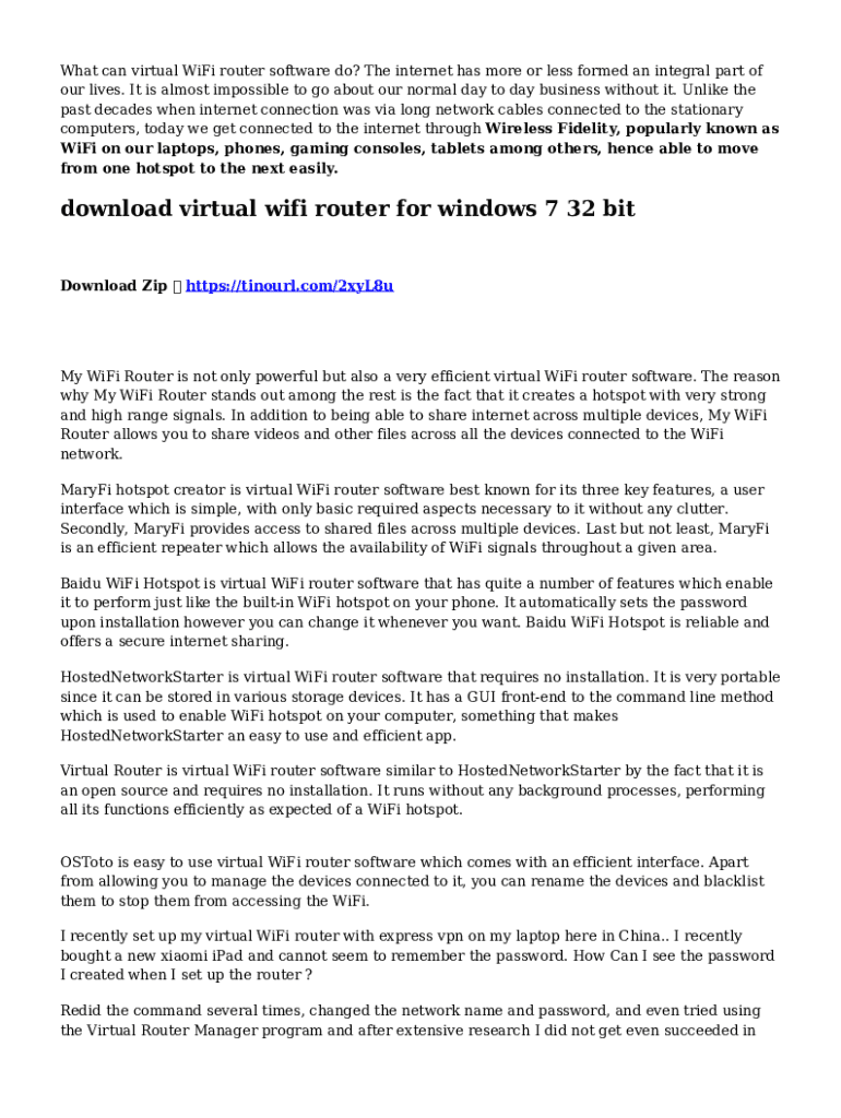 Fillable Online Top 10 Virtual WiFi Router Software on Windows to ...