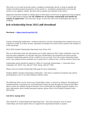 Fillable Online Kcb Scholarship Form 2022 Pdf Download Fax Email Print ...