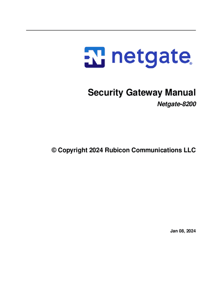 Fillable Online netgate-8200-security-gateway-manual.pdf Fax Email Print - pdfFiller