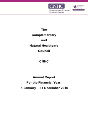 Fillable Online Complementary and Natural Healthcare Council (CNHC)'s ...