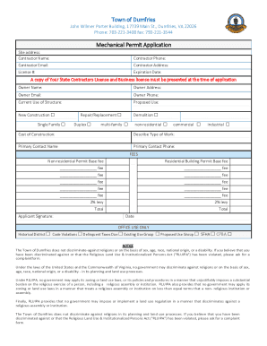 Fillable Online Town of Dumfries Permits - Tyler Data & Insights Fax ...