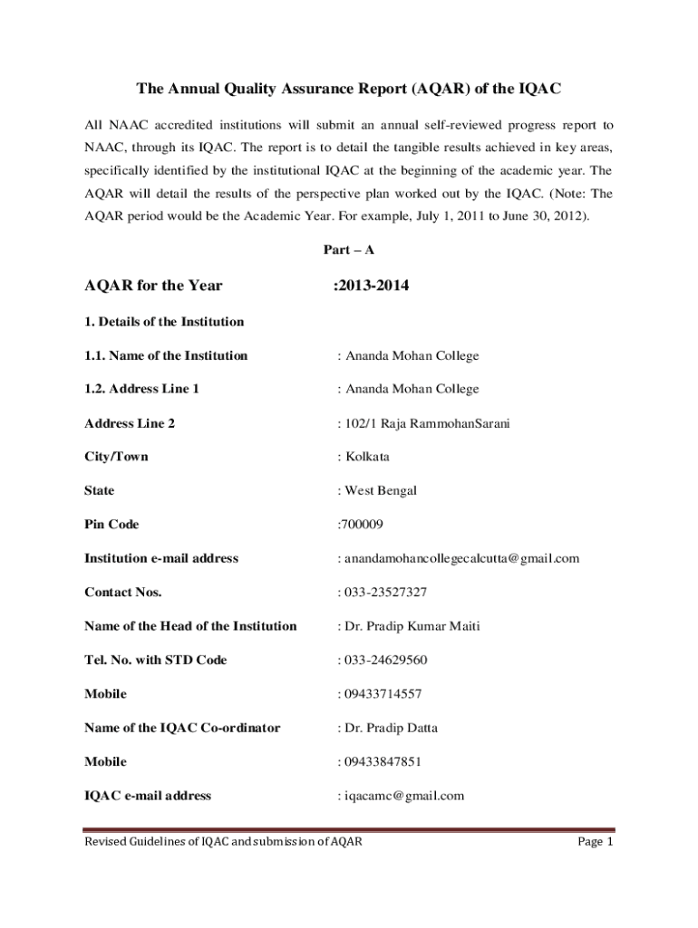 Fillable Online self study report - accreditation cycle-2 Fax Email ...