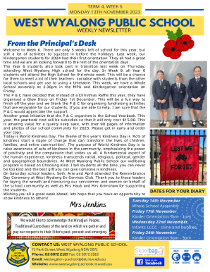 Fillable Online There are only 5 weeks left of school for this year ...