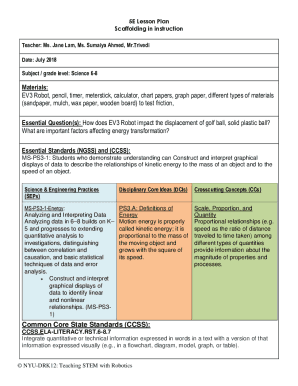 Fillable Online NGSS Lesson Planning Template Grade/ Grade Band Fax ...