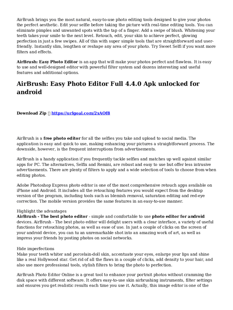 Fillable Online AirBrush - AI Photo Editor on the App Store - Apple Fax Email Print - pdfFiller