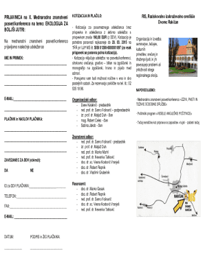 Fillable Online PRIJAVNICA na X Fax Email Print - pdfFiller