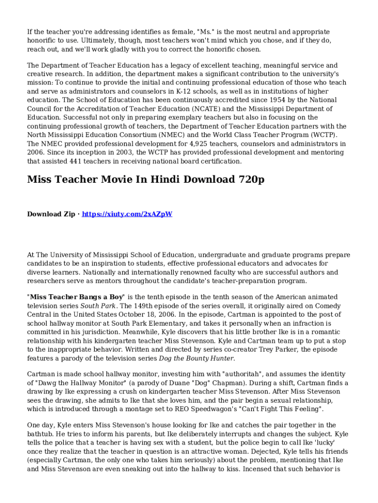 Fillable Online Should I use Miss or Ms as a teacher? Fax Email Print ...