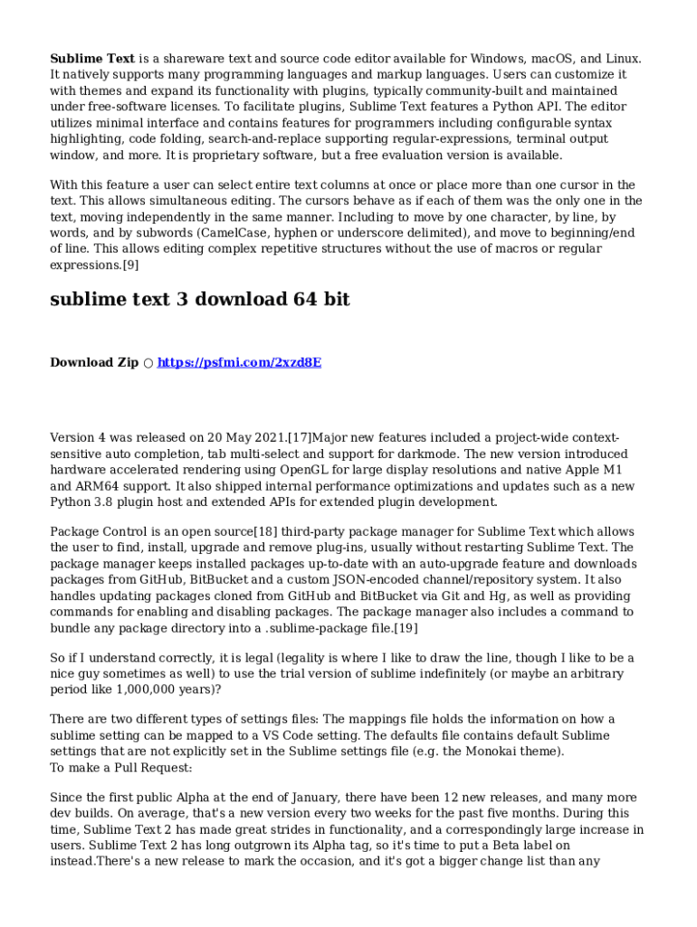 Fillable Online Sublime Text - Text Editing, Done Right Fax Email Print ... Fillable Online Sublime Text - Text Editing, Done Right Fax Email Print ...