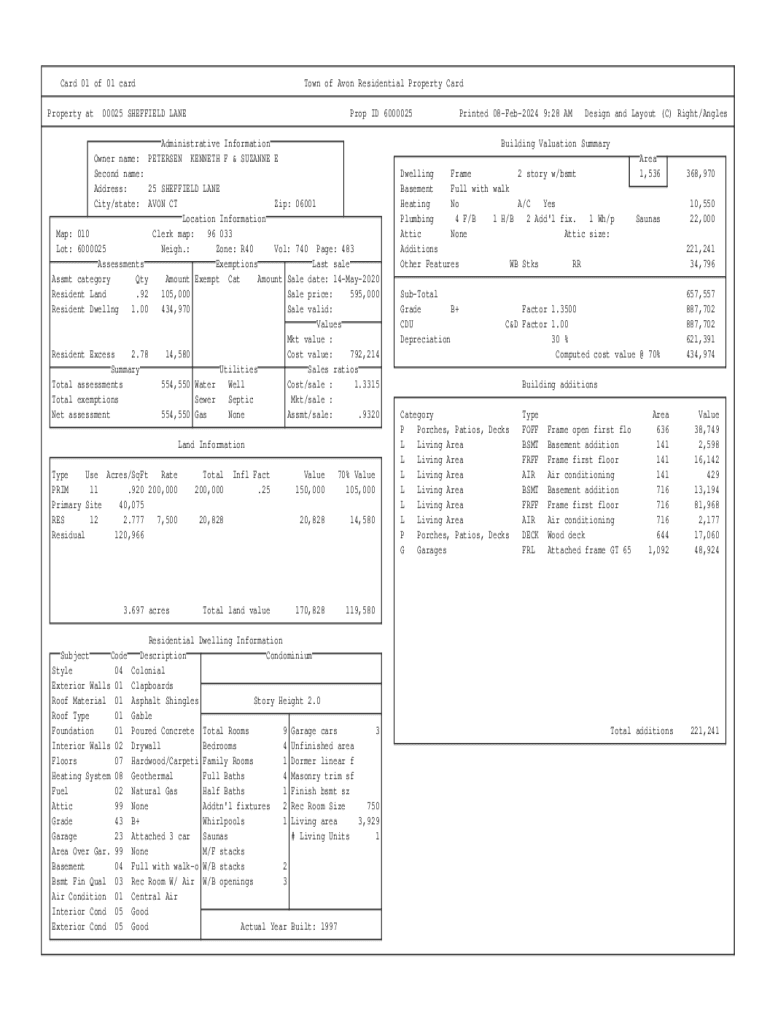 Fillable Online 00025 SHEFFIELD LANE Fax Email Print - pdfFiller