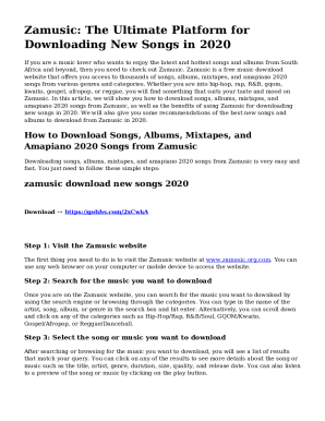 Fillable Online Zamusic: The Ultimate Platform for Fax Email Print ...