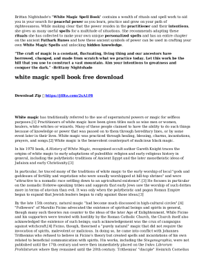 Fillable Online White Magic book of spells for beginners, Rituals and ...