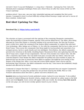 Fillable Online Red Alert 3: Uprising and us.Project Perfect Mod - PPM ...