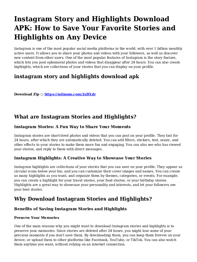 Fillable Online Save Insta - IG Downloader : Video, Story, Reel, Photo ...