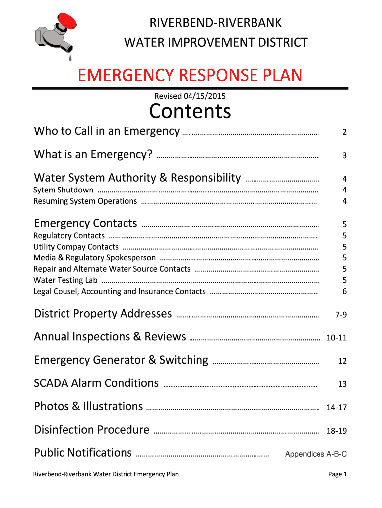 Fillable Online rrwd Emergency Response Plan - rrwdorg Fax Email Print ...
