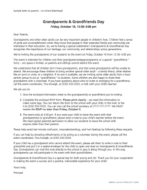 Fillable Online (sample letter to parents on school letterhead) Fax ...