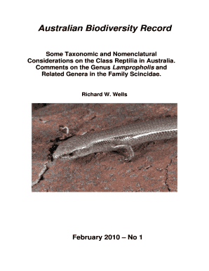 Fillable Online AUSTRALIAN BIODIVERSITY RECORD Fax Email Print - pdfFiller