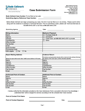 Fillable Online Case Submission Form (PDF) Fax Email Print - pdfFiller